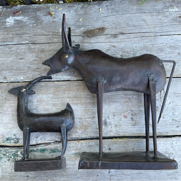 Accents | Southwestern Primitive Art Animals Metal Sculptures African ...